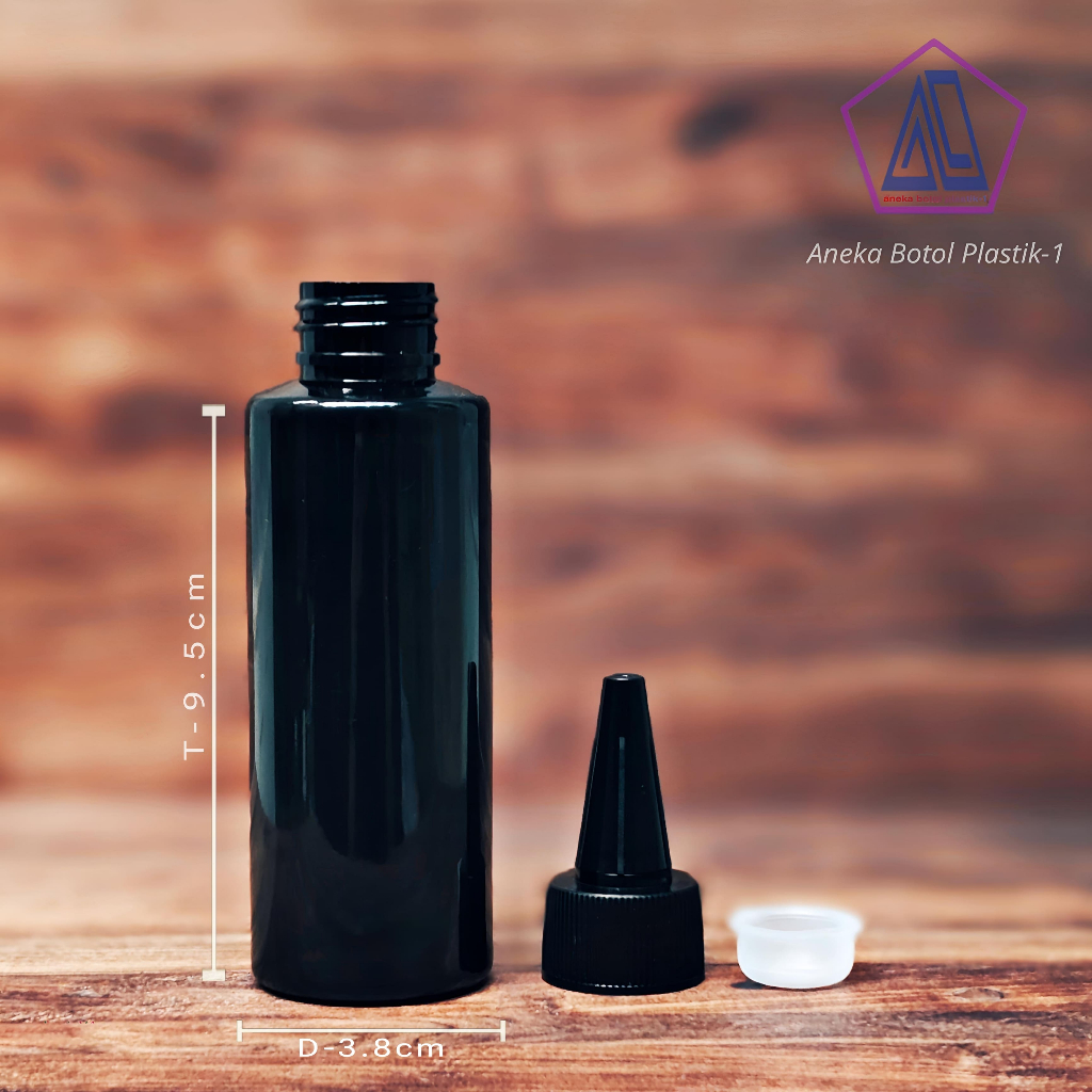 Jual Botol Plastik 100ml Pet Hitam Dengan Tutup Kerucut | Shopee Indonesia