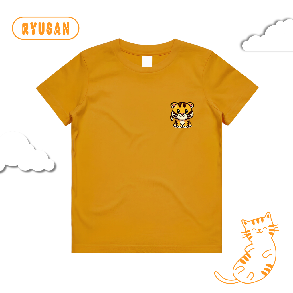 Jual RYUSAN Kaos Anak gambar Animals Tiger Bahan Katun Combed 30S ...