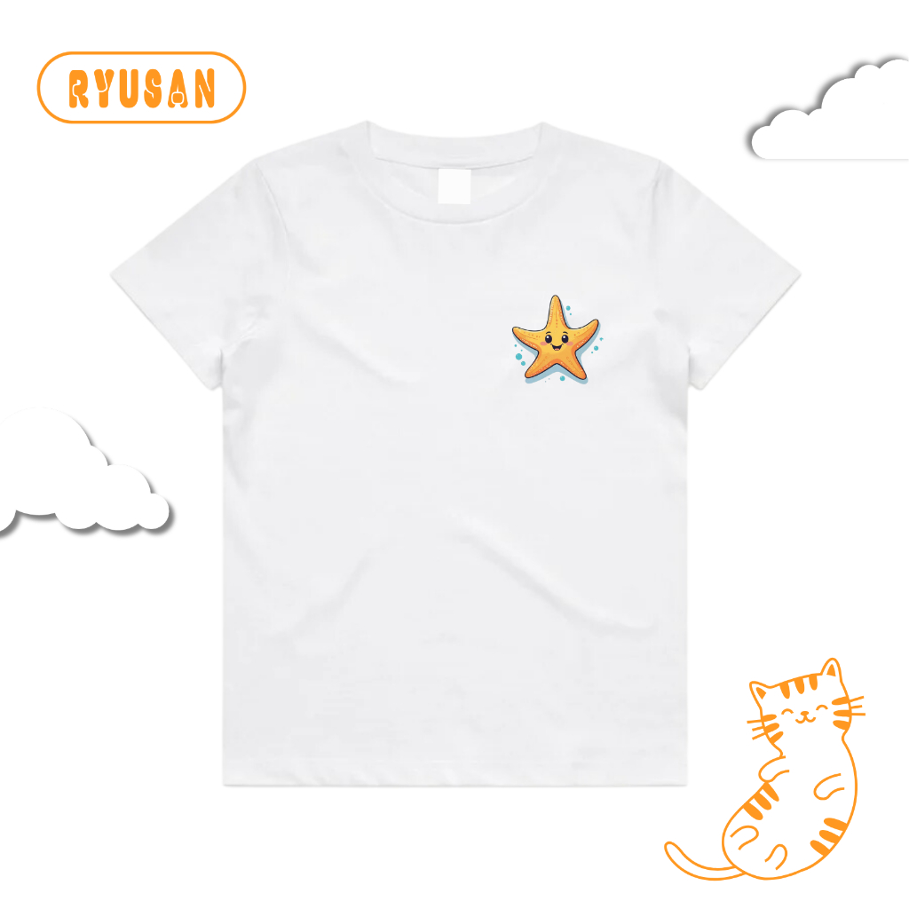 Jual RYUSAN Kaos Anak gambar Animals Bintang Laut Bahan Katun Combed ...