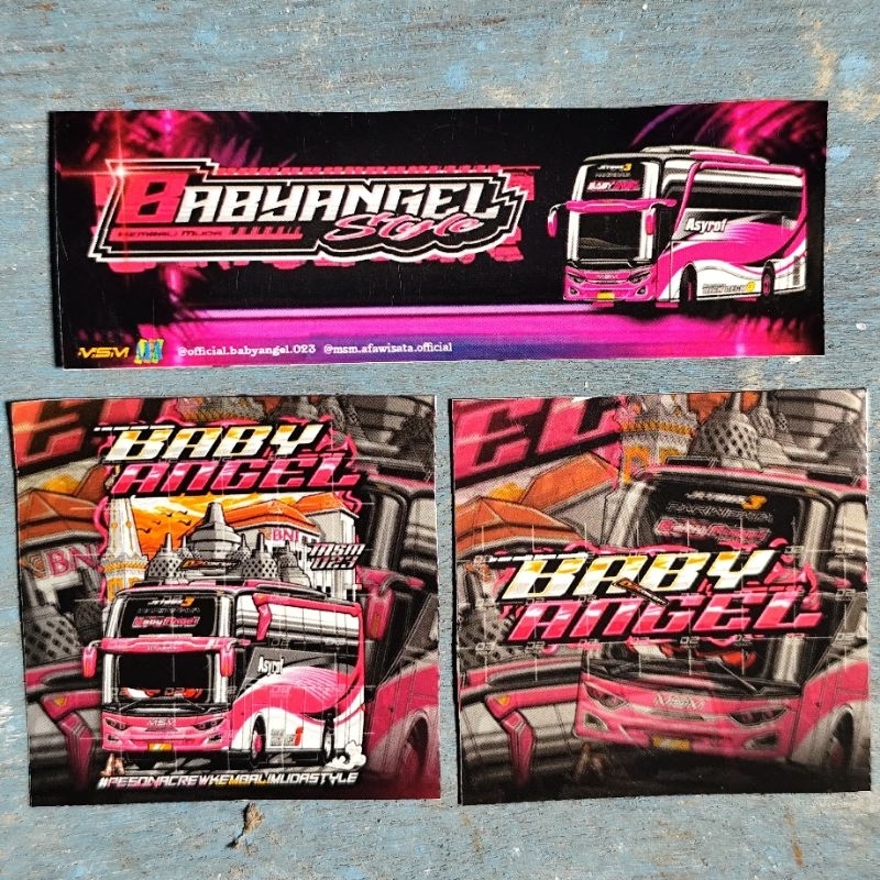 Jual STIKER BUS MSM ASYROF BABY ANGEL DAPAT 3 STIKER | Shopee Indonesia