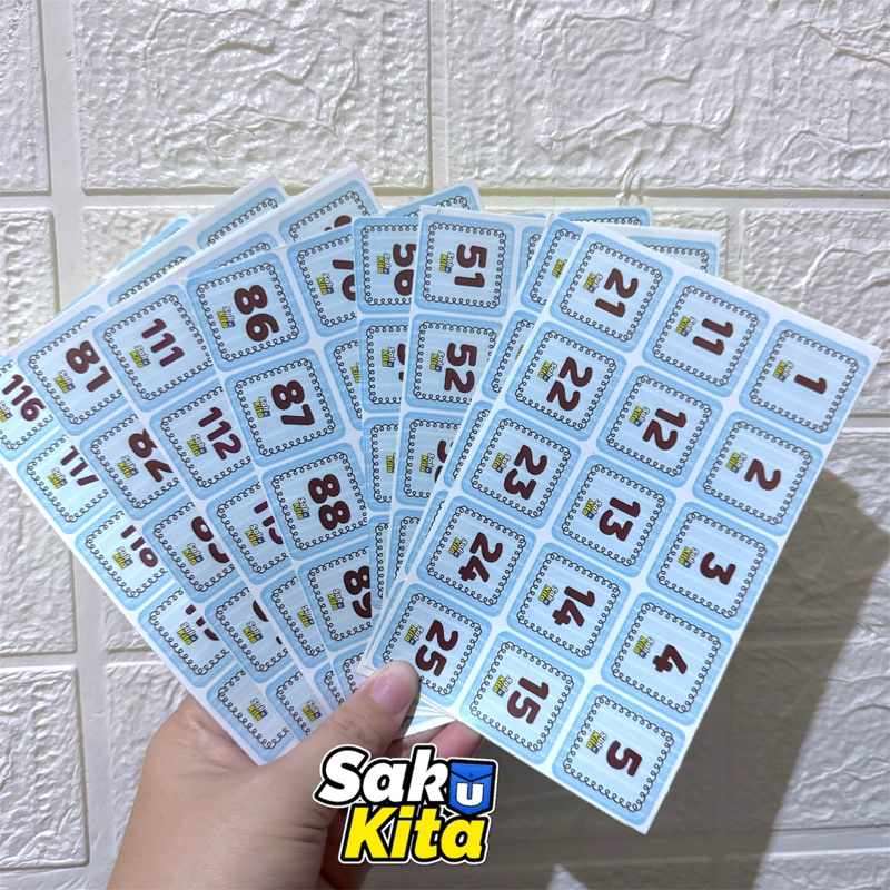 Jual Stiker nomor 1-120 untuk Target Menabung | Shopee Indonesia