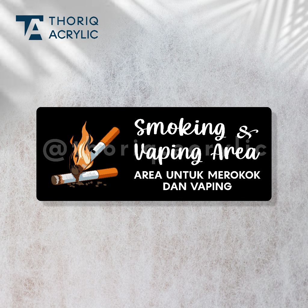 Jual Sign Akrilik Smoking Area | Hiasan dinding Area Merokok | Shopee ...
