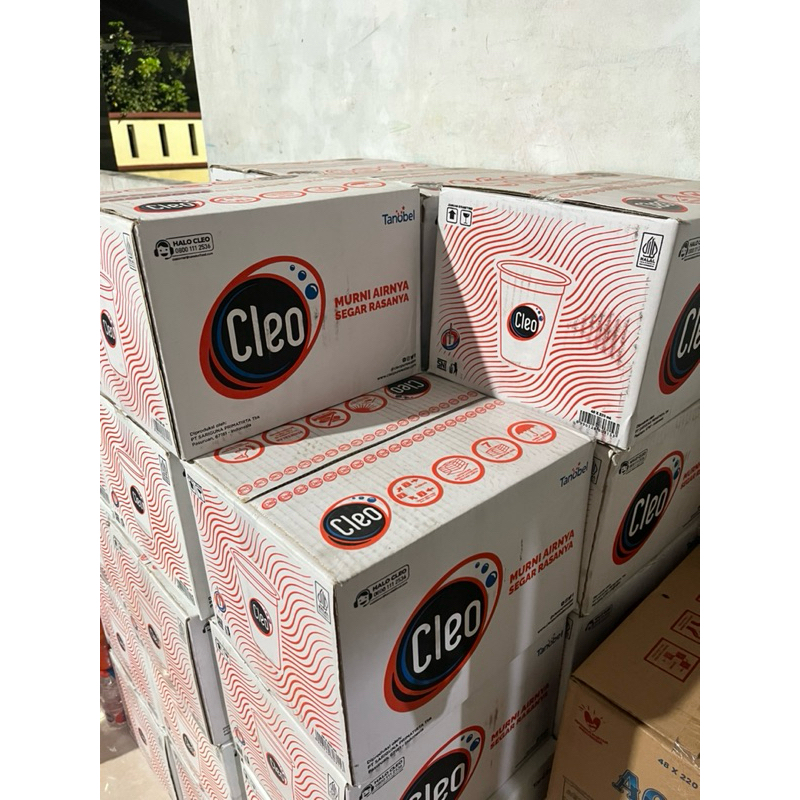 Jual Air mineral Cleo gelas Tanobel 220ml 1 dus | Shopee Indonesia