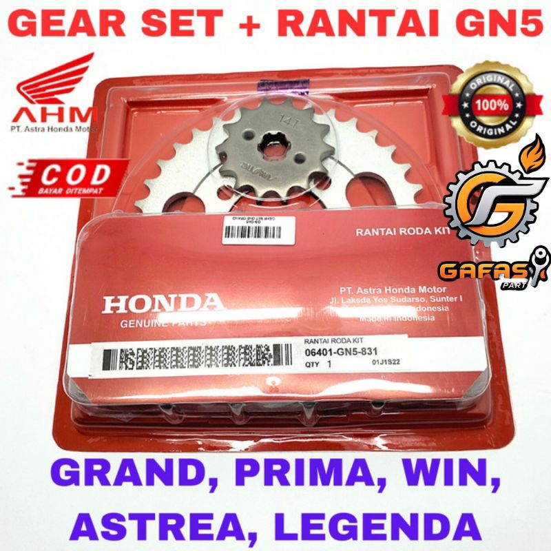 Jual GEAR SET paket rantai gir Honda grand Astrea grand legenda girset ...