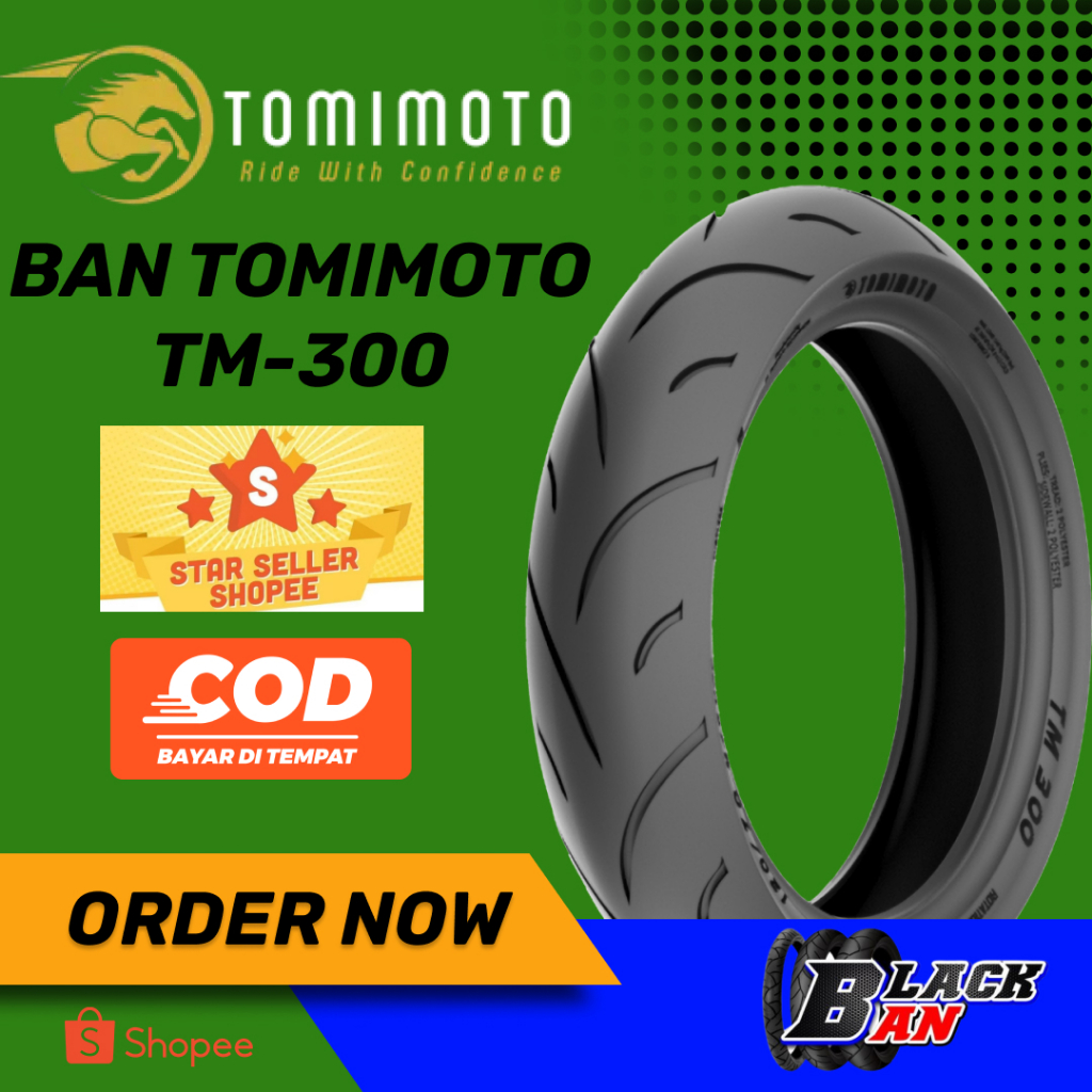 Jual BAN TOMIMOTO TM-300 Free Kaos/banner/cop TL(TUBELESS) | Shopee ...