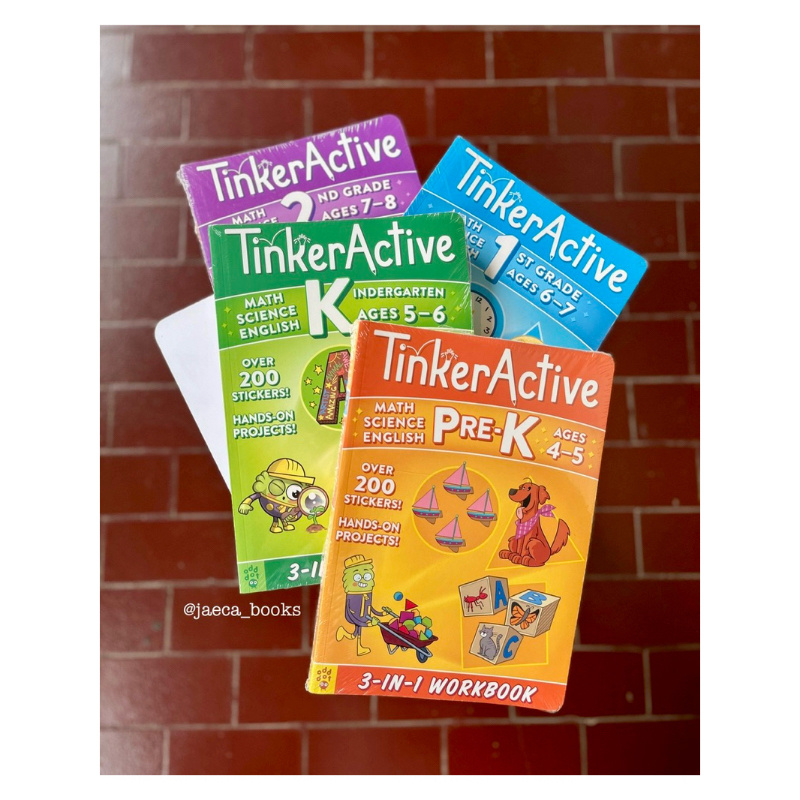Jual TinkerActive Workbooks Set [Pre-K, Kindergarten, 1st Grade, 2nd ...