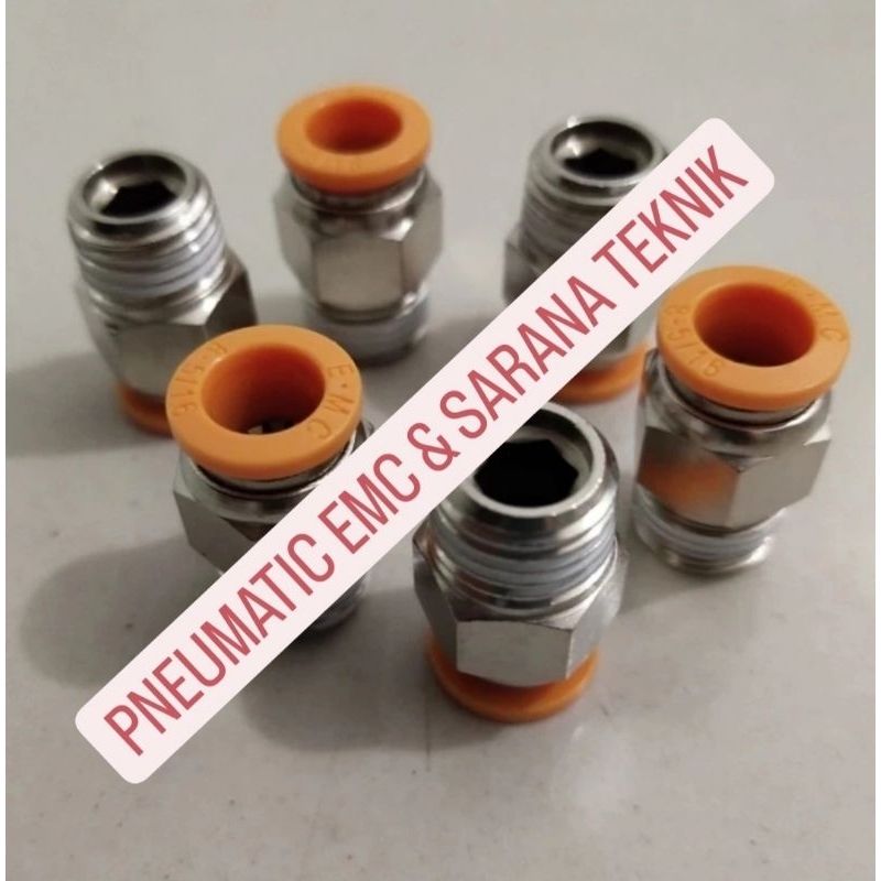 Jual Fitting Pneumatic Lurus 4mm Drat 1/8" EPC / MPC 04-01 EMC ...