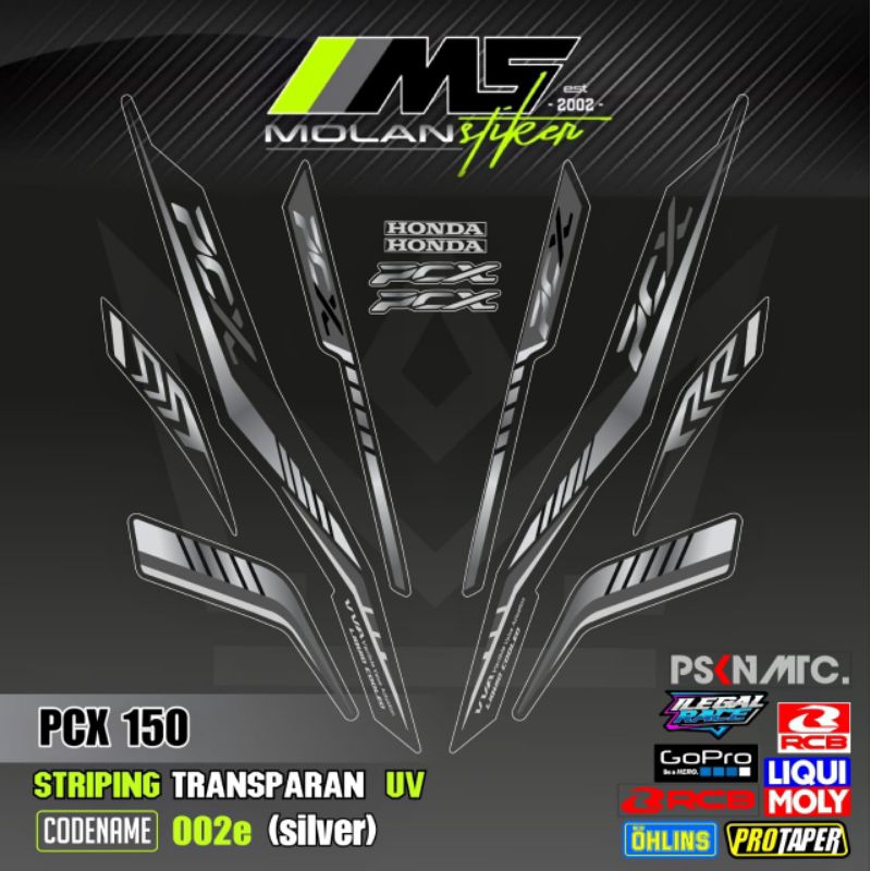 Jual Decal Sticker Striping Variasi Transparan Uv PCX 150 2018-2021 ...
