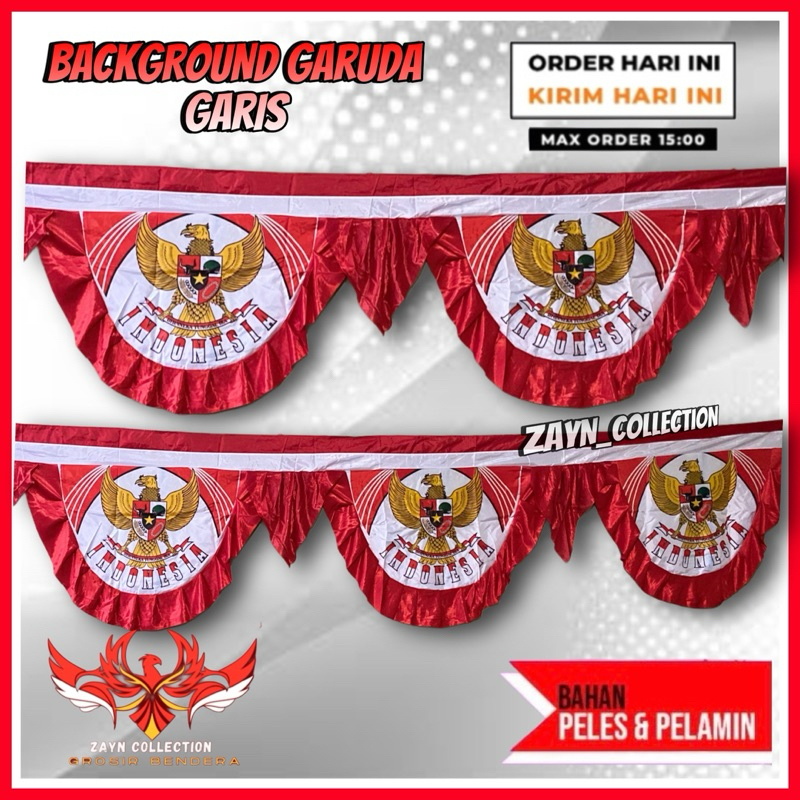 Jual BENDERA BACKGROUND GARUDA GARIS 5 GELOMBANG/BENDERA MERAH-PUTIH UMBUL UMBUL | Shopee Indonesia