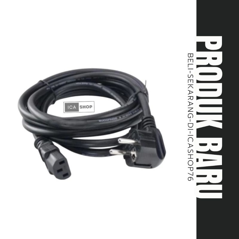 Jual SNI KABEL POWER 5Mtr - KABEL POWER CORD CPU EU13 TEBAL 3x0.75mm ...