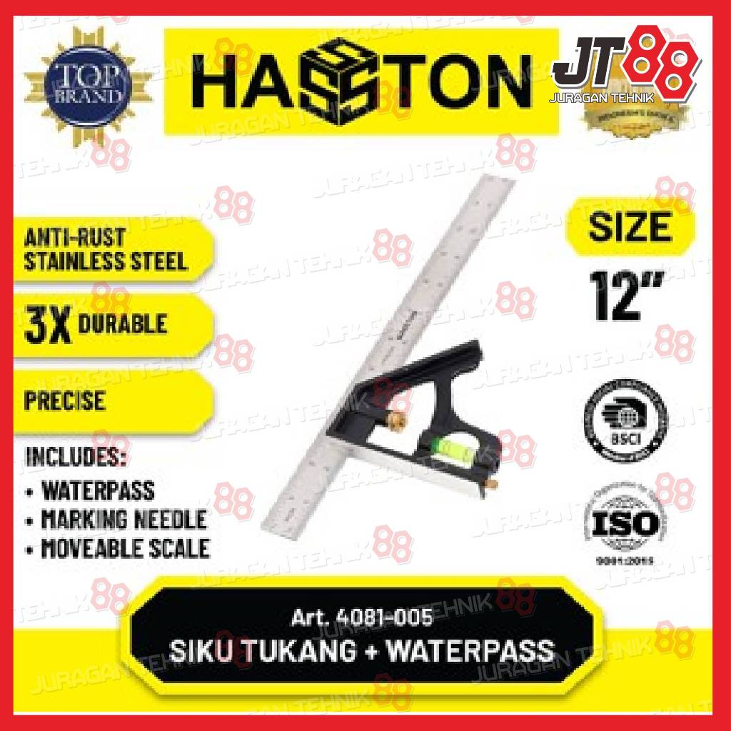 Jual Hasston Prohex Siku + Waterpas 12 (4081-005) | Shopee Indonesia