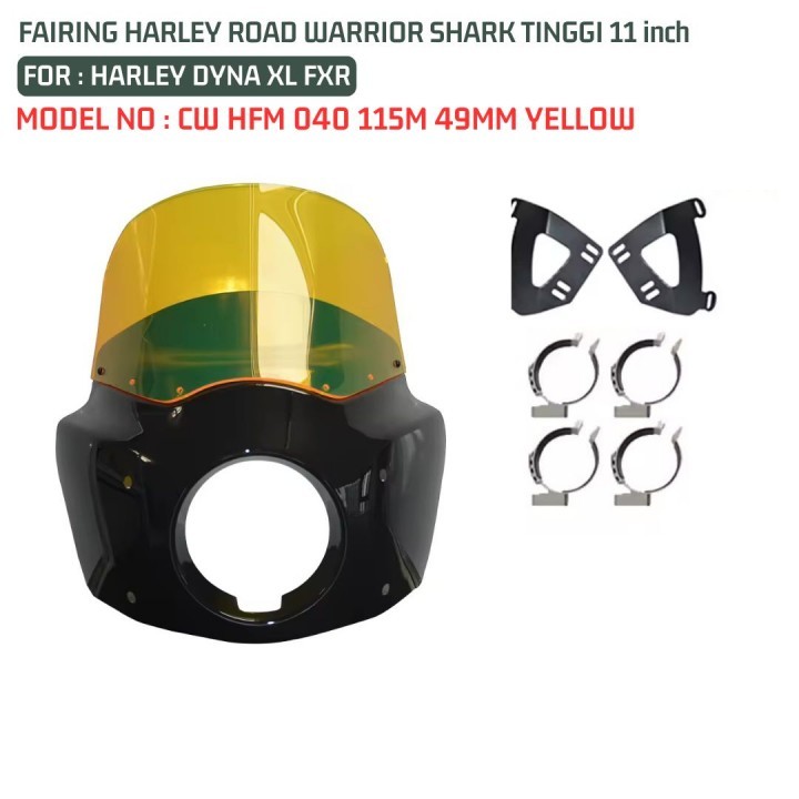 Jual FAIRING ROAD WARRIOR SHARK 11 INCH HARLEY DYNA XL FXR CW HFM 040 ...