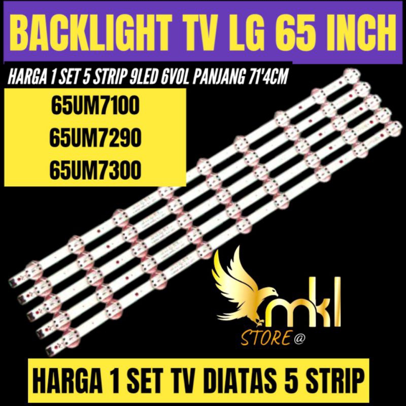 Jual BACKLIGHT TV LED LG 65 INCH 65UM7300- 65UM7100- 65UM7290 BACKLIGHT TV 65 INCH | Shopee ...