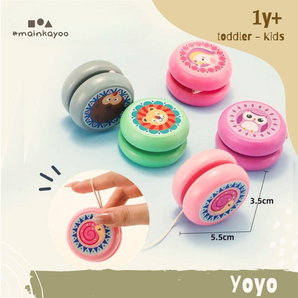 Jual Wooden Yoyo - mainan kayu tradisional | Shopee Indonesia