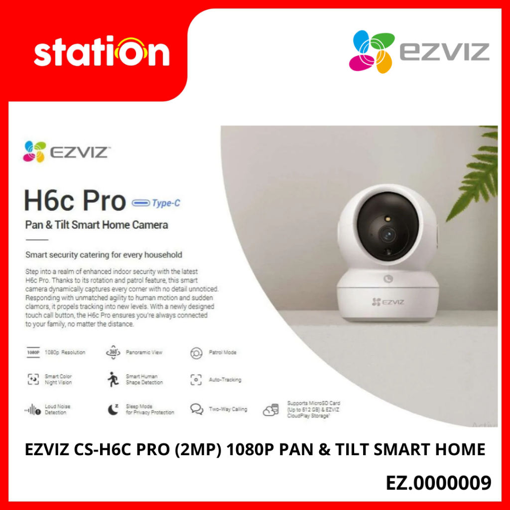 Jual EZVIZ CS-H6 & CS-H6C PRO PAN & TILT SMART HOME | Shopee Indonesia