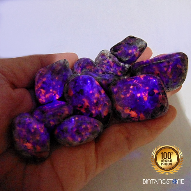 Jual Yooperlite UV Reaktif Big Tumbled Michigan Natural Stone Healing ...