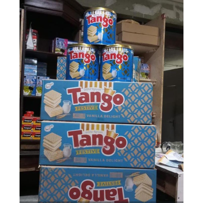 Jual wafer tango kaleng rasa vanila kue lebaran | Shopee Indonesia