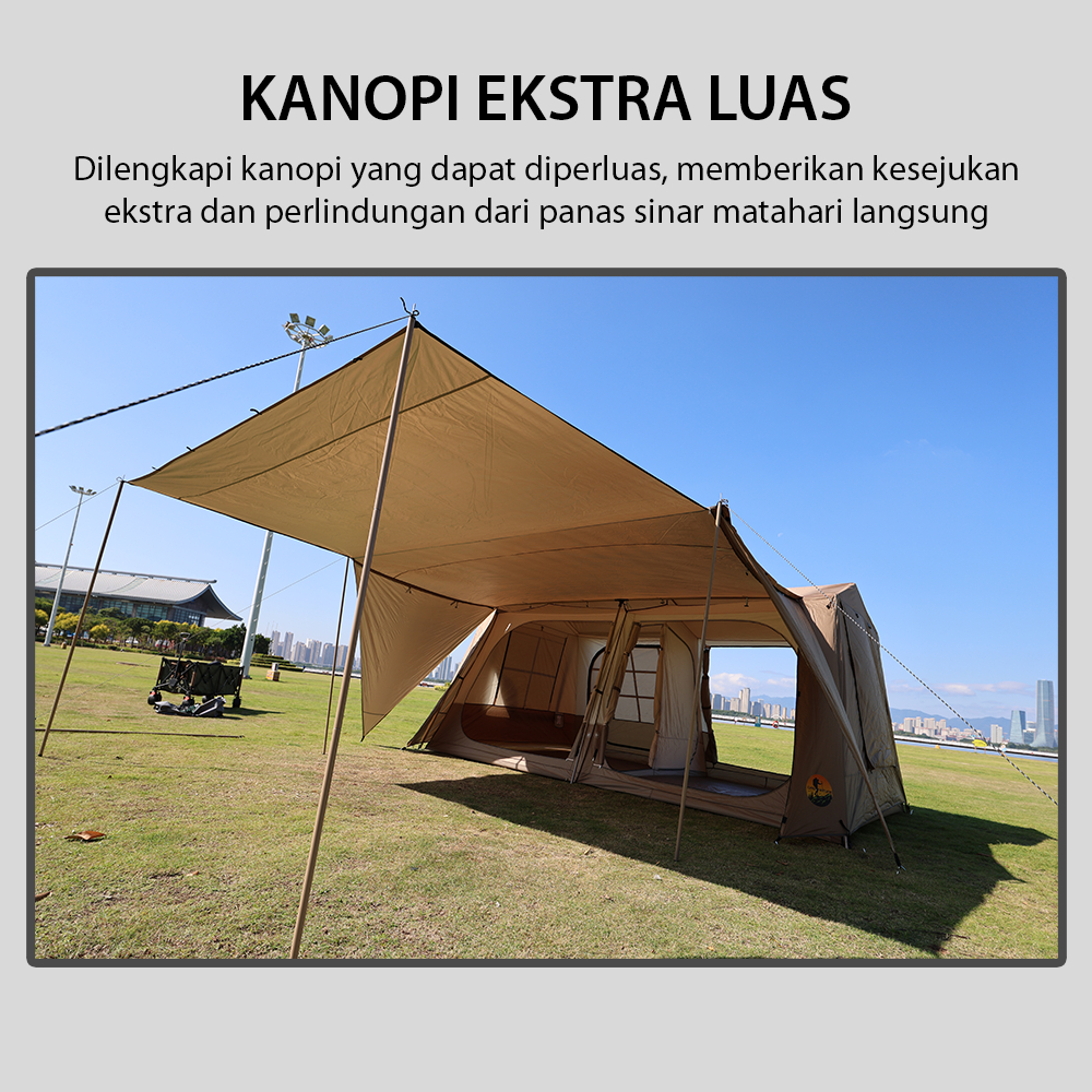 Jual Tenda Camping Keluarga 2 Ruang 8 - 12 Orang Dengan Kanopi | Tenda ...