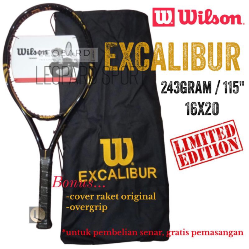 Jual Raket Tenis Wilson EXCALIBUR BLX 115 Black Gold 2024 / Tennis ...