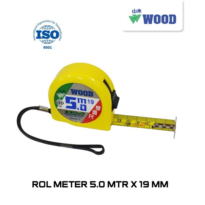 Jual Alat ukur Wood Roll Meter 5m x 19mm - Meteran 5 meter x 19 mm ...