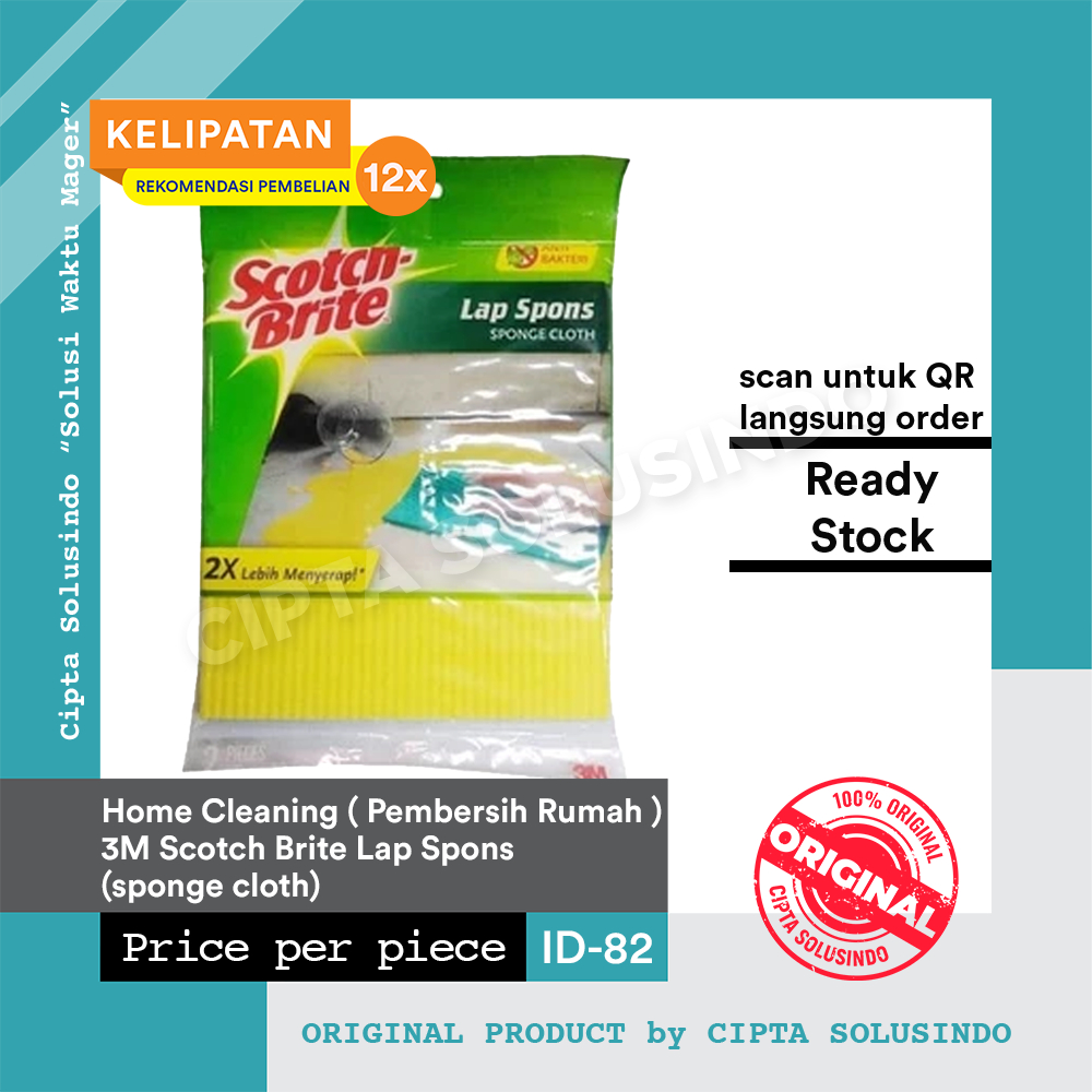 Jual Home Cleaning ( Pembersih Rumah ) 3M Scotch Brite Lap Spons ...