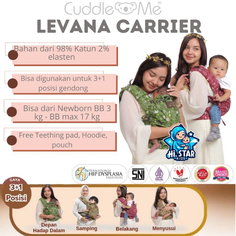 Jual Cuddle Me Levana Neo Carrier Baby Newborn Gendongan Bayi Depan M ...