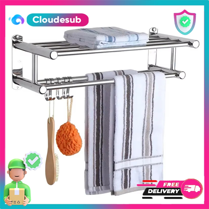 Jual Rak Handuk Kamar Mandi Gantungan Handuk Dinding Toilet WC ...