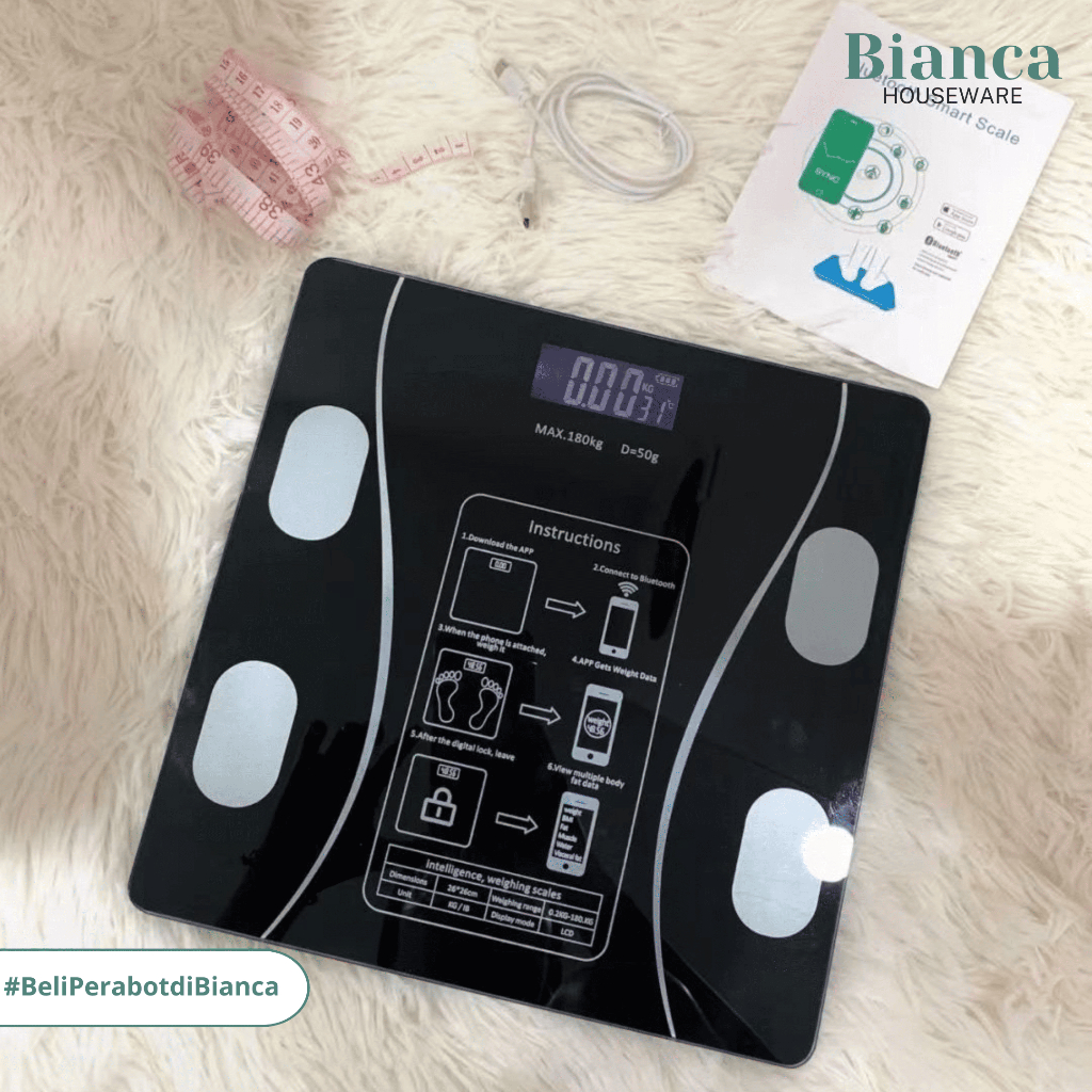 Jual Timbangan Badan Digital / Smart Body Fat Scale LED / Bluetooth ...
