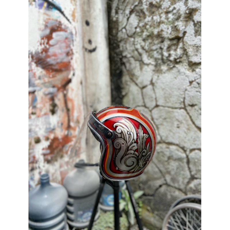 Jual helm jadul motif airbrush | Shopee Indonesia