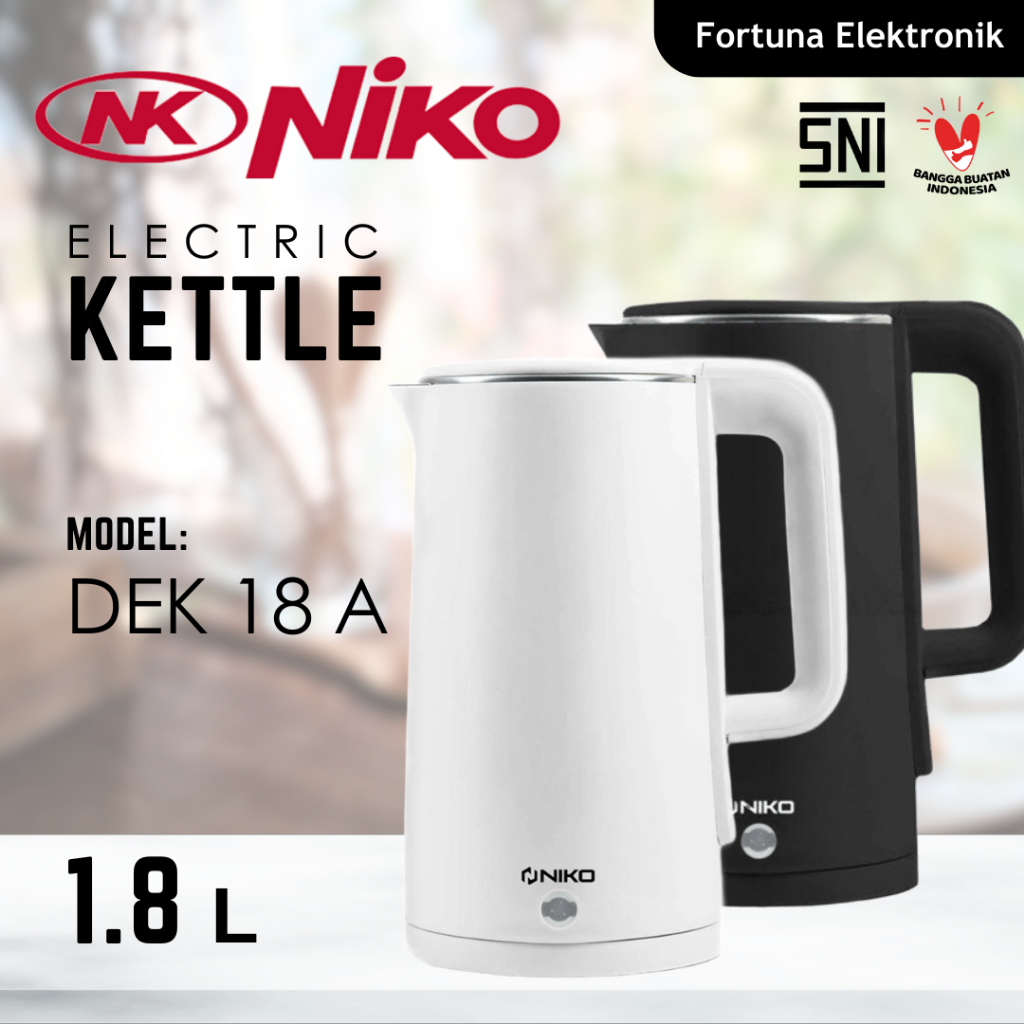 Jual Niko Electric Kettle Dento Series DEK 18 A Teko Listrik 1.8 Liter | Shopee Indonesia