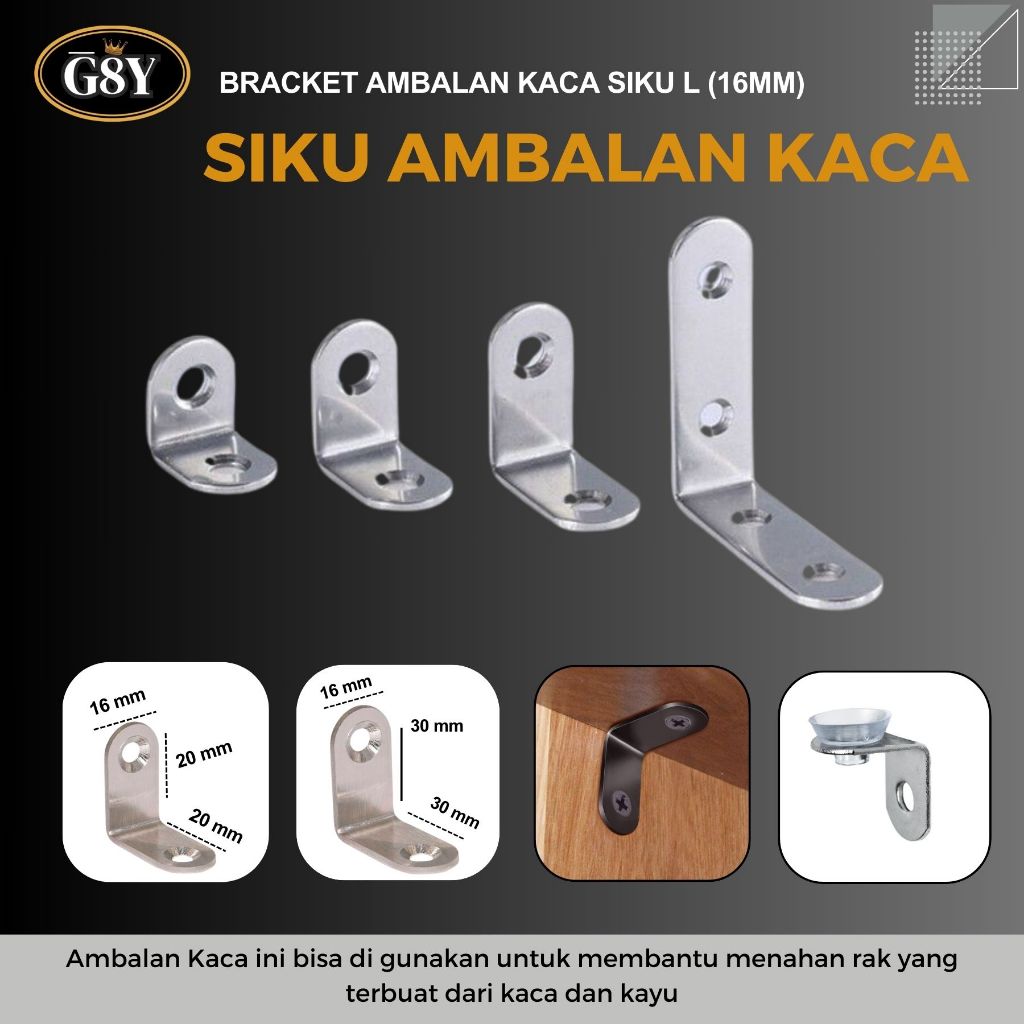 Jual Siku Ambalan L / Bracket Siku Ambalan/Penyangga Kaca (siku ambalan ...