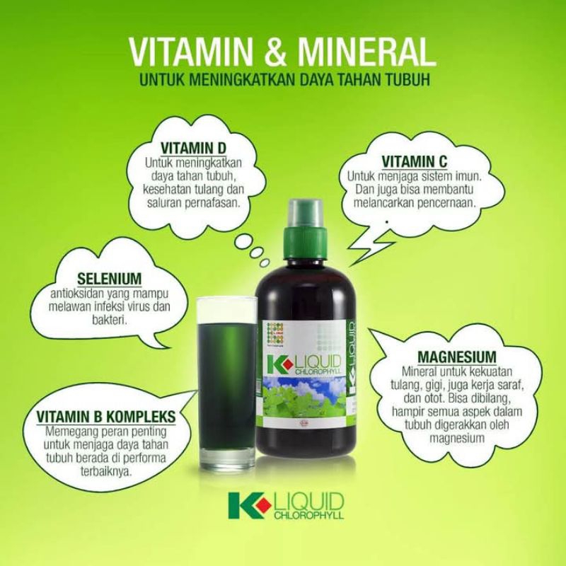 Jual K-LIQUID CHLOROPHYLL 500 ml KLOROFIL K-LINK ORIGINAL Clorofil ...