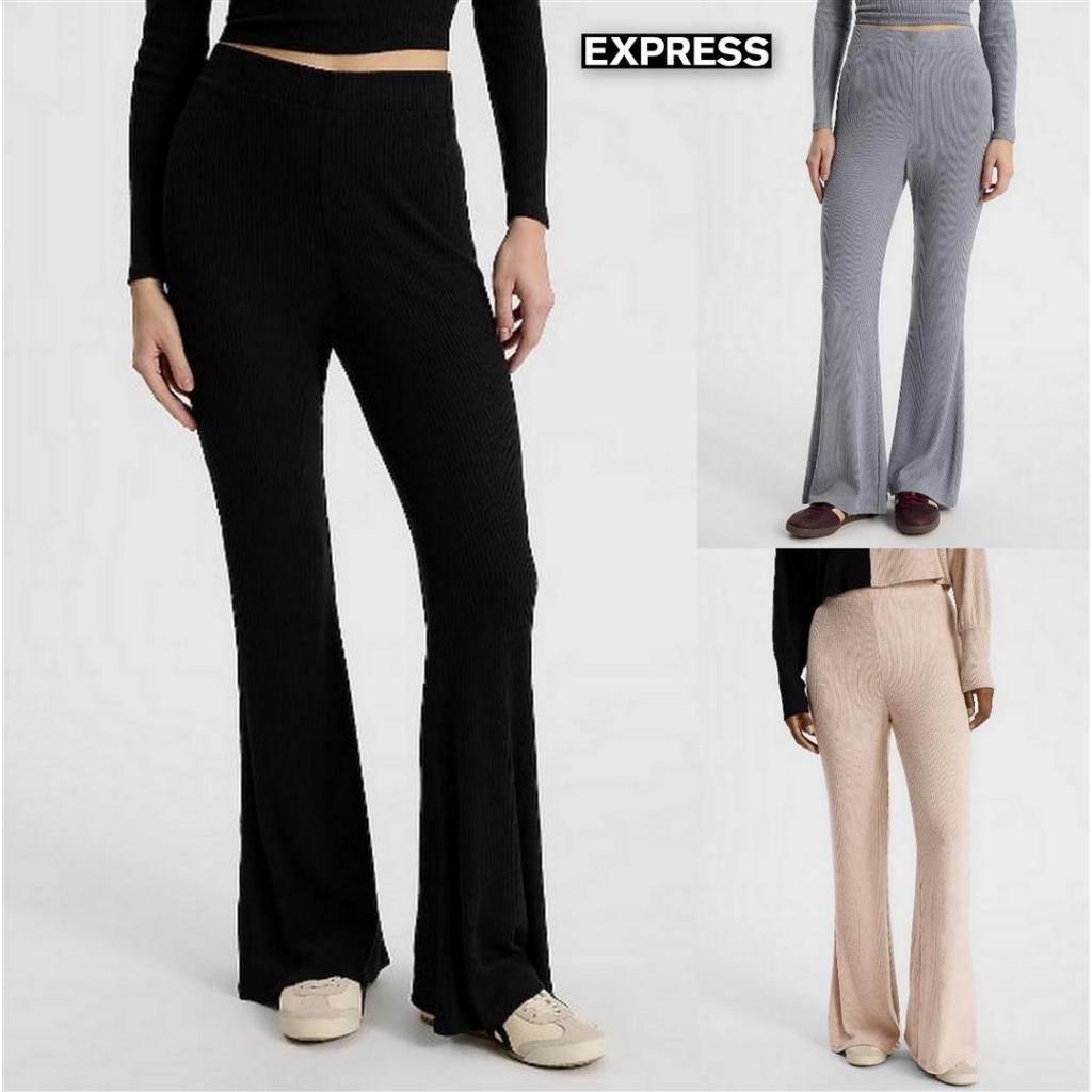 Jual Mode Republic - High Waisted Rib Flare Pant - Daily Basic Knit ...