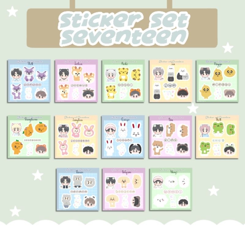 Jual Sticker Set Seventeen Member (BACA DESKRIPSI) | Shopee Indonesia