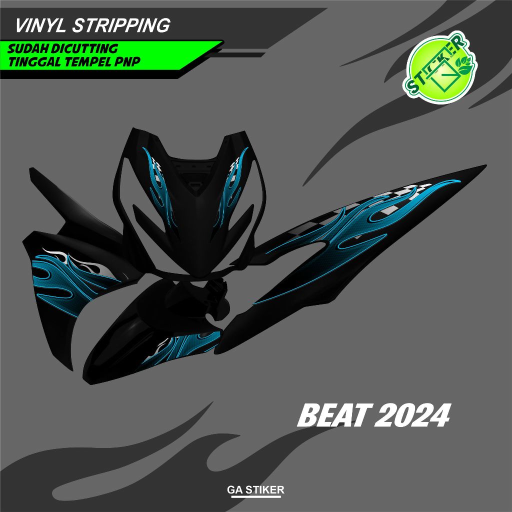 Jual STRIPPING SIMPEL HONDA BEAT DELUXE GEN 2 2024 API LIVERY SS BIRU ...