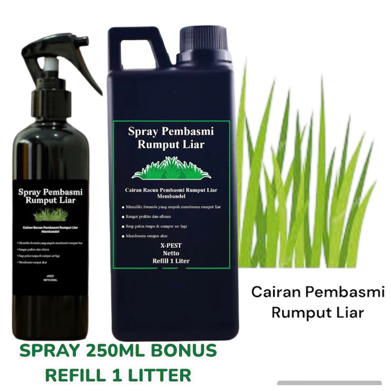 Jual Pembasmi Rumput Liar | Cairan untuk rumput liar Refill 1Liter free ...