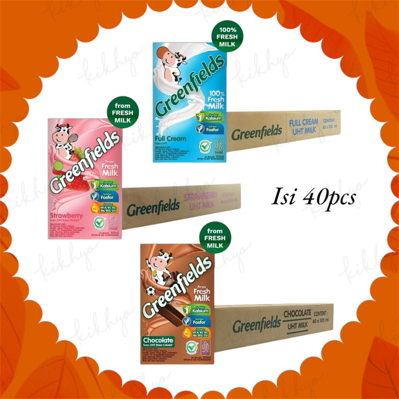 Jual Susu GREENFIELDS Fresh Milk UHT 105 ml x 1 Karton Isi 40 pcs | Shopee Indonesia