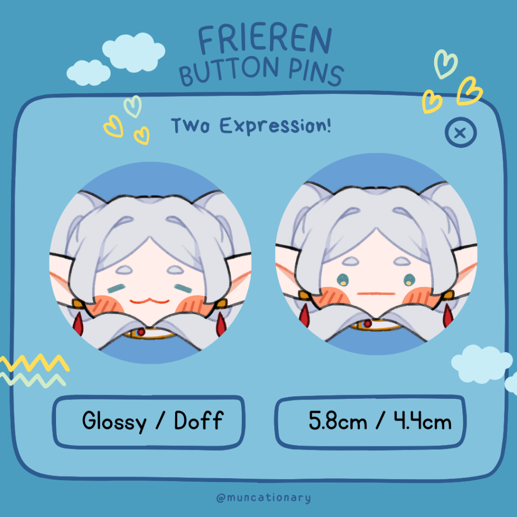 Jual [Muncationary] Button Pin Doff and Glossy Frieren Beyond Journey's ...
