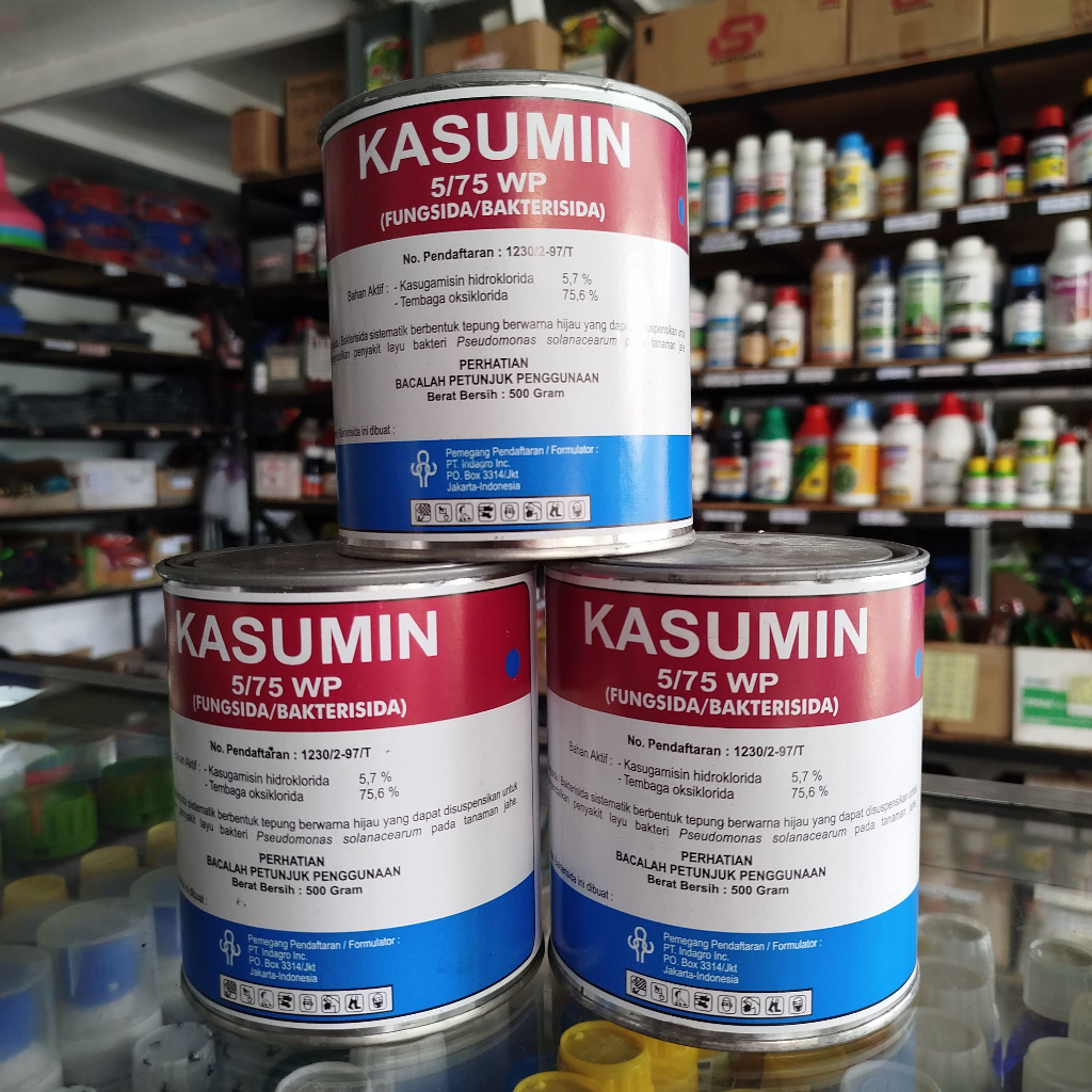 Jual Fungisida Sistemik KASUMIN 5/75 WP Fungisida Bakterisida KASUMIN 500 Gram | Shopee Indonesia