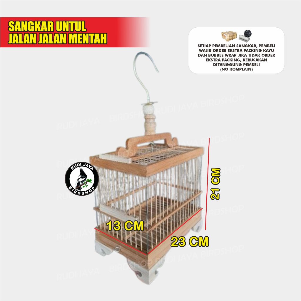 Jual SANGKAR UNTUL JALAN JALAN MENTAH KANDANG UNTUK BAWA UNTULAN BURUNG ...