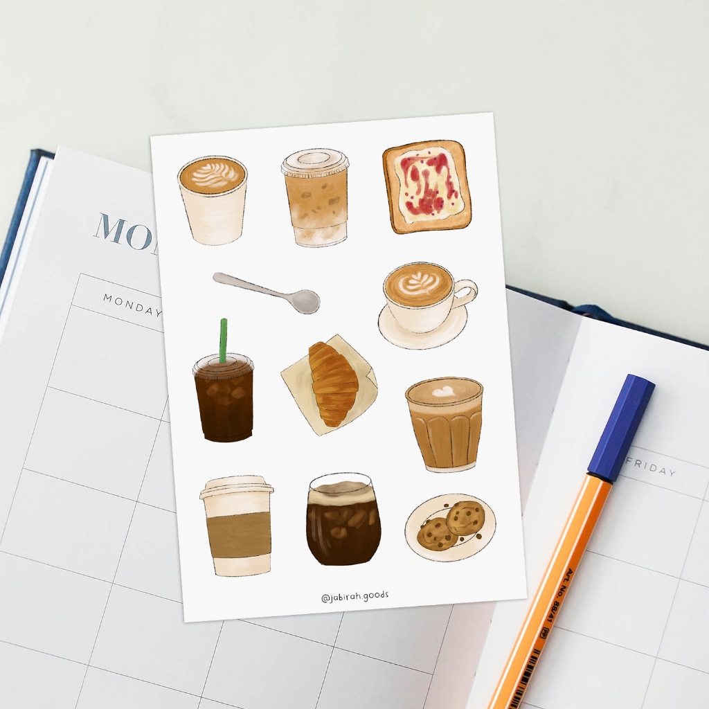 Jual Journal Sticker - Coffee - Jabirah | Shopee Indonesia