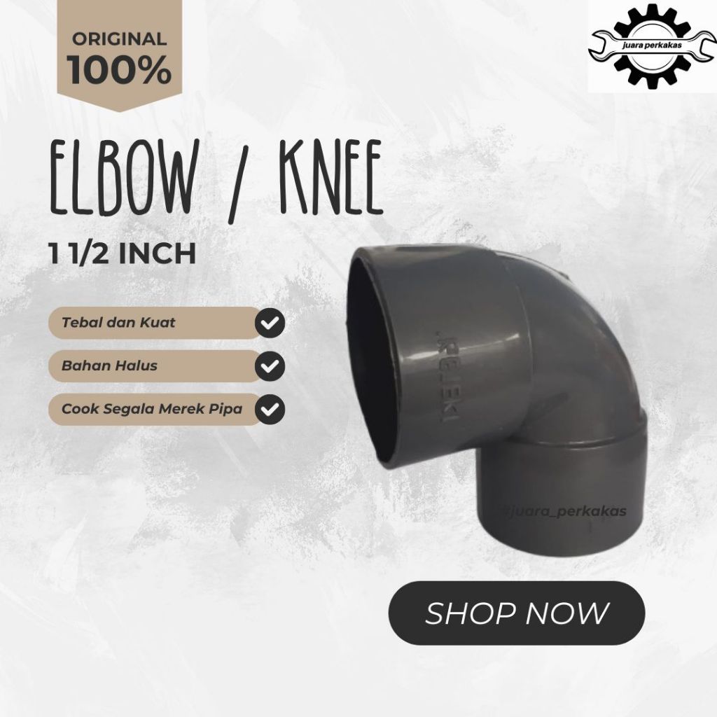 Jual Keni 1 1/2 Inch Elbow Knie Pipa Keni Paralon 1 1/2 Inch Murah ...
