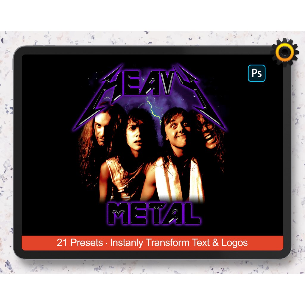 Jual Photoshop Text Style - Heavy Metal Text Styles Pack (Vol 1 ...