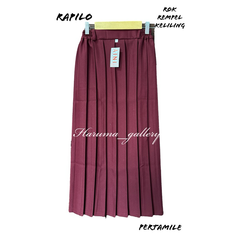 Jual Rok seragam SD/MI panjang, sekolah umum madrasah ibtiyah, Rok panjang rempel lipit merah ...