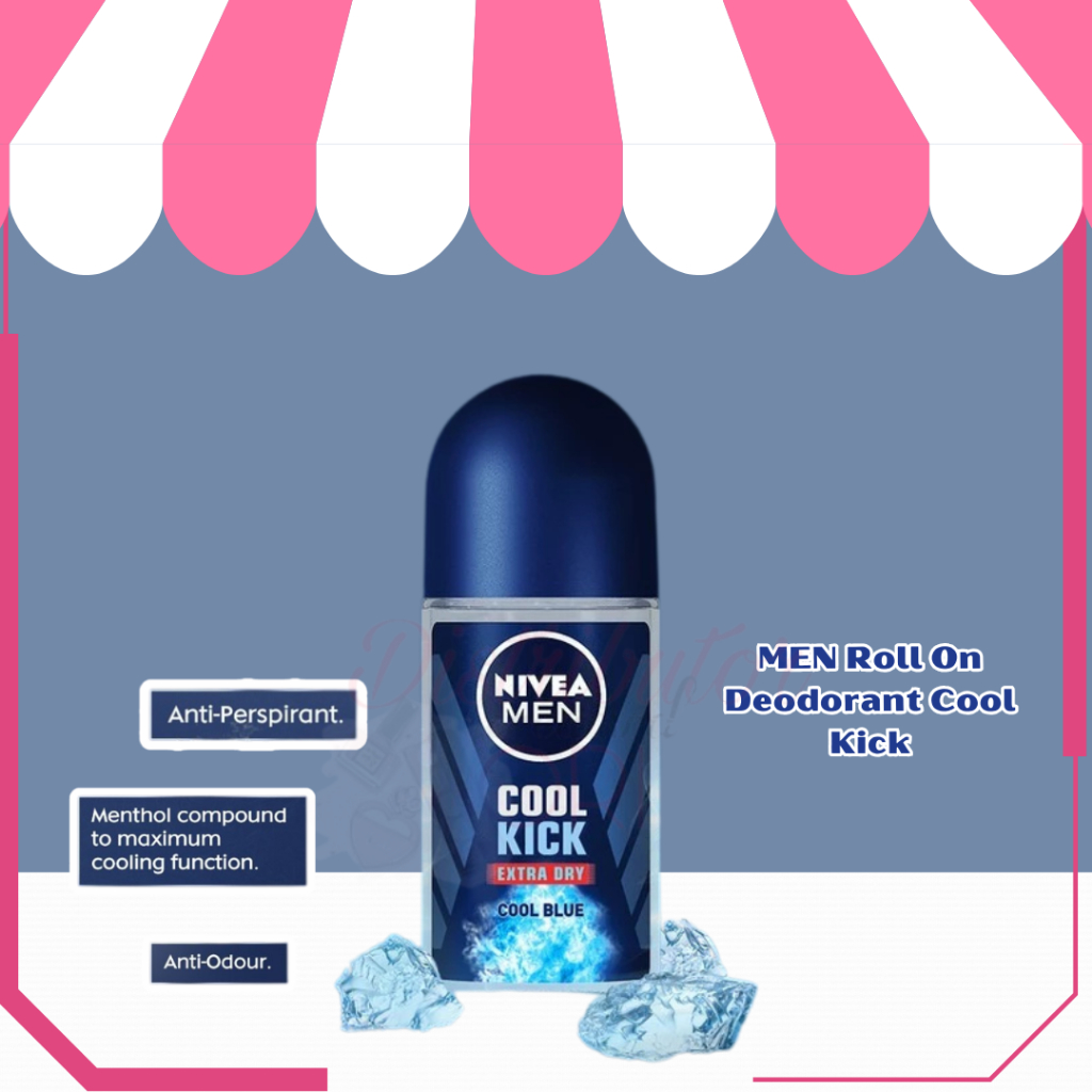 Jual NIVEA MEN Deodorant Roll On Cool Kick 50ml | COOL BLUE 50ML ...