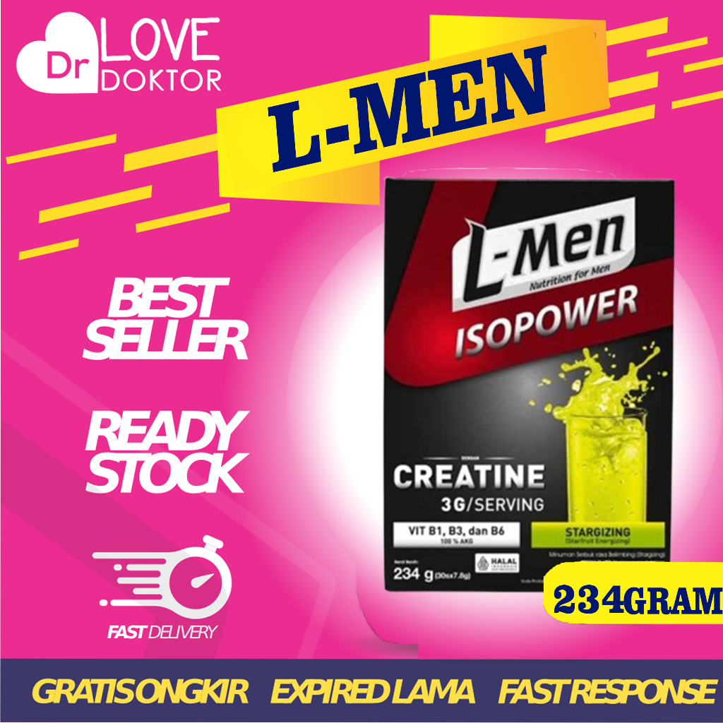 Jual L-MEN L MEN ISOPOWER CREATINE SUPLEMEN MINUMAN CREATIN 3G ...