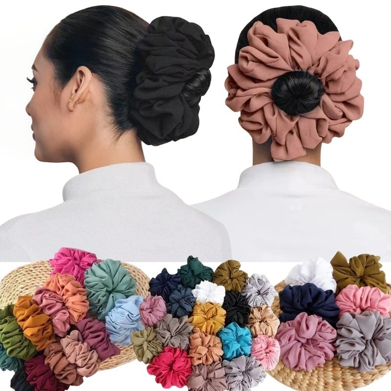 Jual Ikat Rambut Scrunchie Hijab Bahan Ceruty Babydoll Premium Cepol ...