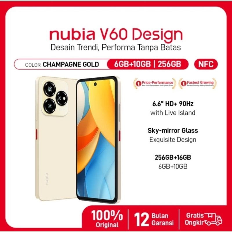 Jual ZTE NUBIA V60 6GB/256GB ORIGINAL 100% BERGARANSI RESMI | Shopee ...