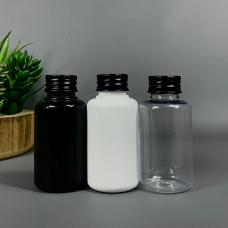 Jual Botol Ulir 60 Ml / Botol Pet 60 Ml Tubular - Tutup Ulir Alumunium ...