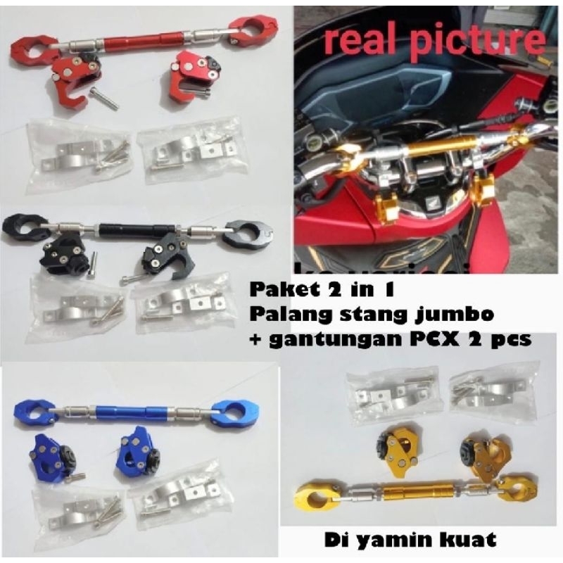 Jual PAKET STABILIZER STANG PCX PLUS GANTUNGAN BARANG PAKET PCX PALANG ...